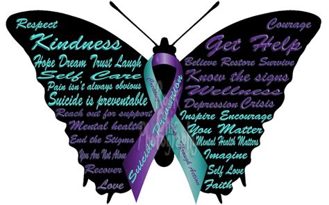 Suicide Prevention Butterfly  Png Etsy