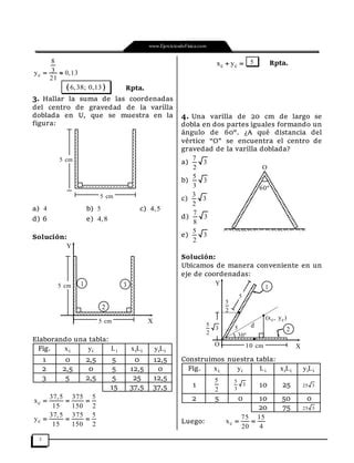 Centro De Gravedad Ejercicios Resueltos Doc