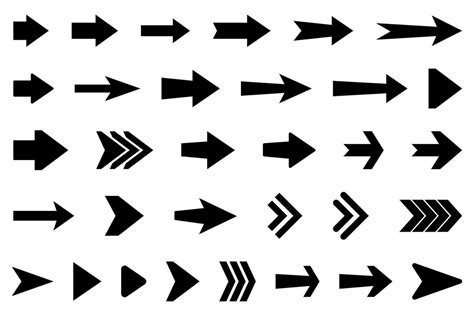 Set Of Vector Arrow Icons Collection Of Pointers 25453828 Vector Art At Vecteezy