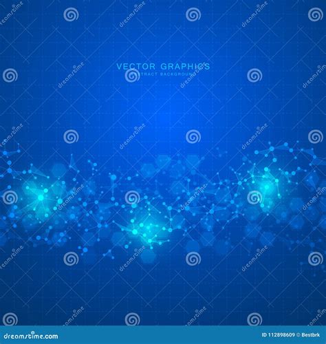 Vector Molecule Background Genetic And Chemical Compounds Stock Vector Illustration Of