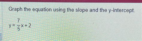 solved graph the equation using the slope and the