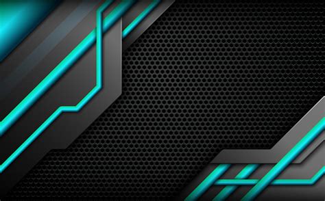 어두운 게임 기술 배너 추상적인 검정색과 파란색 미래 표면 배경 3차원 형태에 대한 스톡 벡터 아트 및 기타 이미지 3차원 형태 Brand Name Video Game