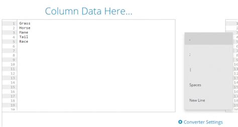 how to convert spreadsheet data into a comma delimited list online [tip