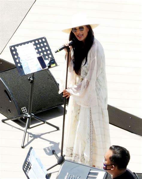 Nicole Scherzinger At A Sound Check Before Performing For A Cartier