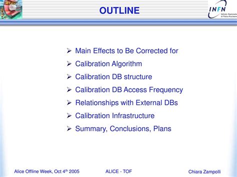 Tof Calibration Database Ppt Download