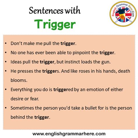 Sentences With Trigger Trigger In A Sentence In English Sentences For