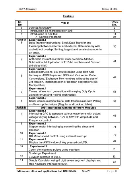 Mechatronics Mc Lab Manual Pdf Microcontroller Central