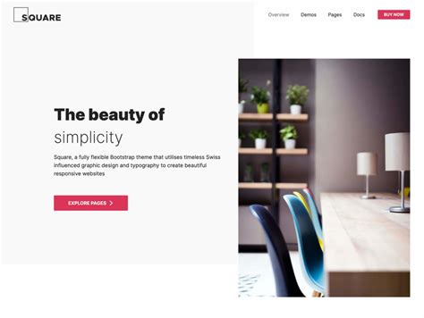 Square Premium Bootstrap Theme Bootstrap Themes