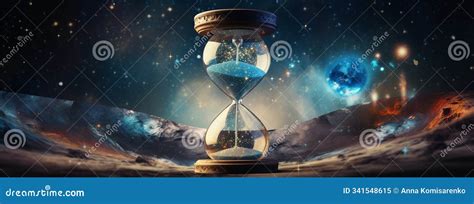 The Hourglass On The Sky Map Symbolizes The Contemplation Of Time And