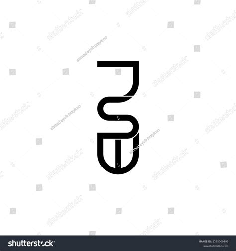 Jsw Typography Letter Monogram Logo Design Stock Vector Royalty Free