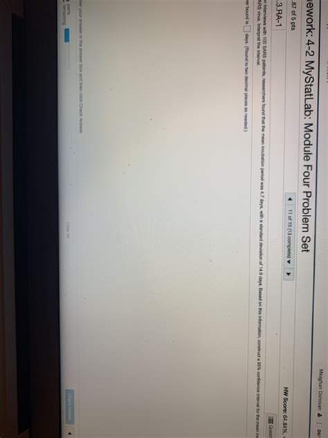 Solved Meaghan Donovan 4 04 Mework 4 2 Mystatlab Module