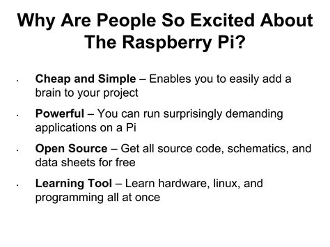 Introduction To Raspberry Pi Ppt Free Download