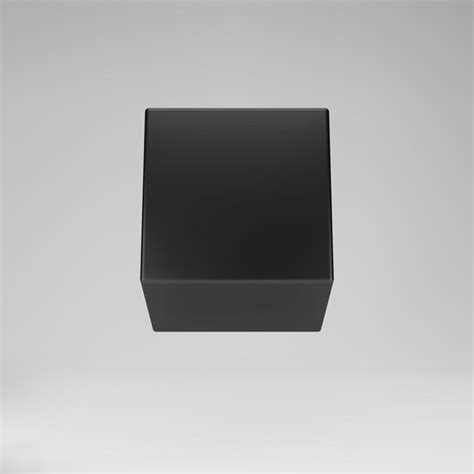 Premium Vector Black 3d Modeling Cube With Perspective Isolated On Grey Background Render A