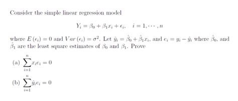 Solved Consider The Simple Linear Regression Model Y Bo Chegg