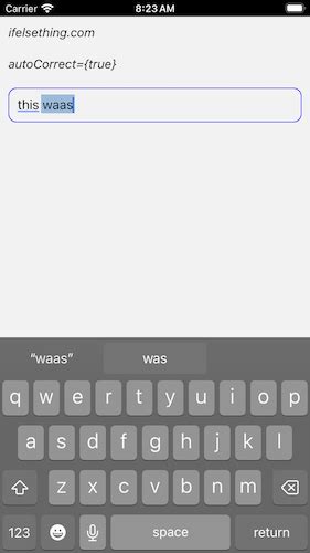 How To Disable Auto Correct In React Native TextInput