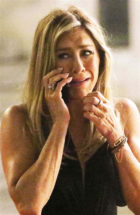 Jennifer Aniston Seen Crying On The Street While Filming In New York
