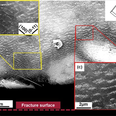 Sem Micrograph Of Mixed Ductilebrittle Mode Fracture Surface Showing