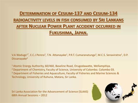 Determination Of Cesium 137 And Cesium 134 Radioactivity Levels In Fish