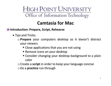 Camtasia Tutorial Guide Ppt