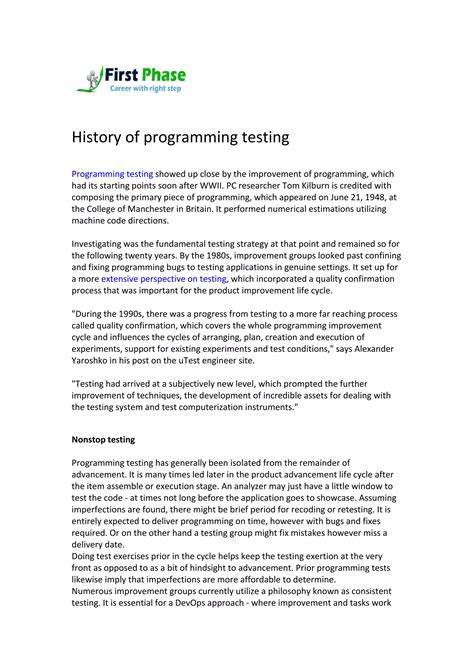 programming testing pdf