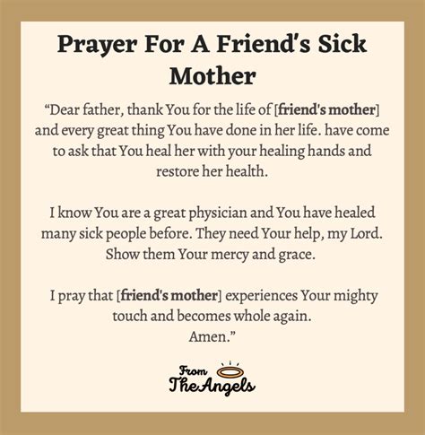 6 Healing Prayers For A Friend S Sick Mother To Get Well Soon