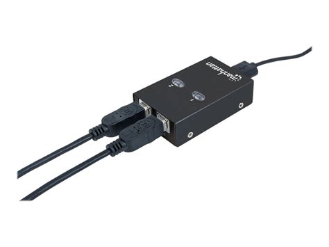 Manhattan USB A Automatic Sharing Switch X USB B Ports Mbps USB Dual Control Auto