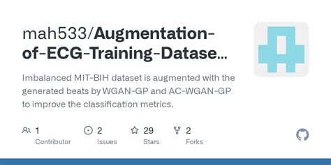 Github Mah Augmentation Of Ecg Training Dataset With Cgan Imbalanced Mit Bih Dataset Is