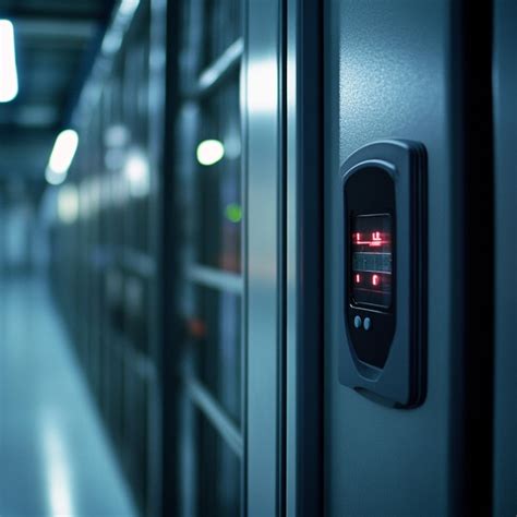 A Closeup Of A Physical Security Badge And Access Control System For A Restricted Area Premium