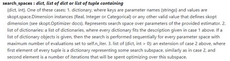 small formatting error in bayessearchcv docs · issue 1053 · scikit