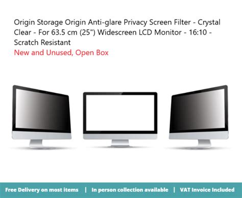 Origin Anti Glare Privacy Screen Filter Widescreen Silicon Alley