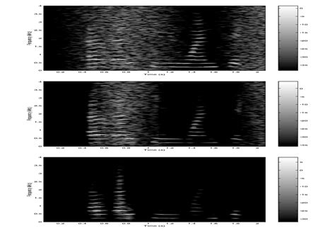 example of spectrogram of the signals a noisy signal noise is