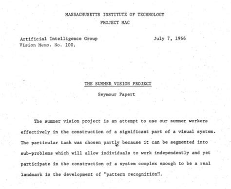 a historical investigation into the beginning of computer vision r