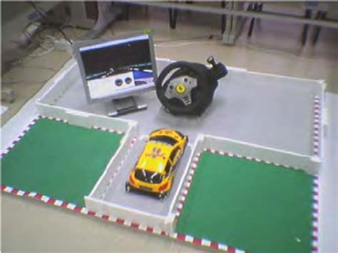 Experimental Setup With The Microprocessor Controlled Model Car And Its