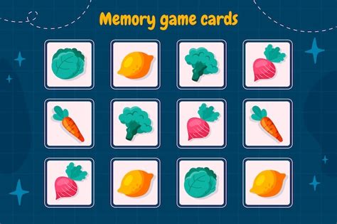 Free Vector Hand Drawn Memory Game Card