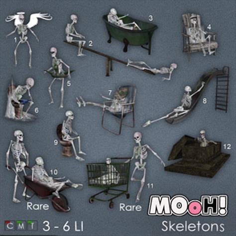 Second Life Marketplace 12 M0oh Skeleton Gacha Skeleton Grave 3li