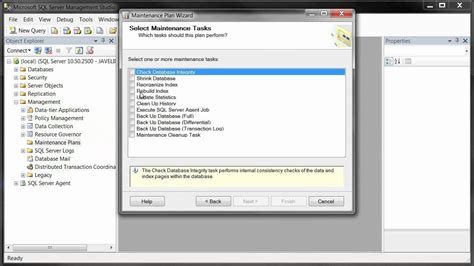 Tech Tip Setting Up The Microsoft SQL Maintenance Plan YouTube