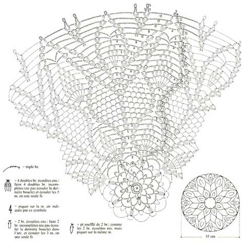 Салфетки скатерти Crochet Patterns Thread Crochet Pineapple Crochet