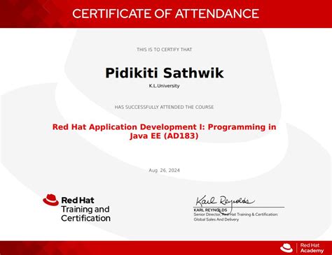 Pidikiti Sathwik Chowdary On Linkedin Redhat Javaee