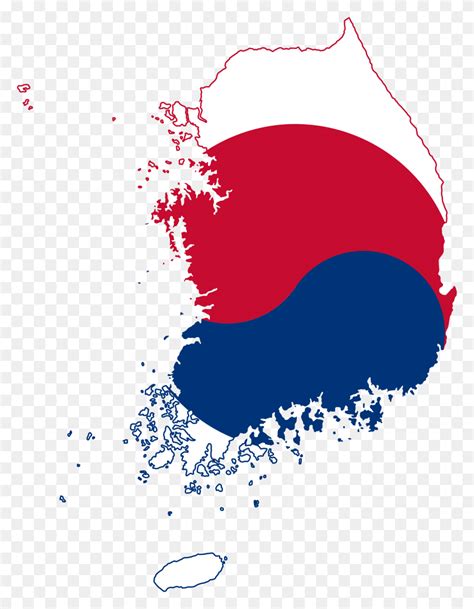 Flag Map Of South Korea South Korea Flag Png Flyclipart