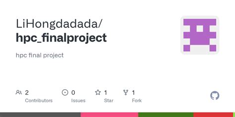 Github Lihongdadada Hpc Finalproject Hpc Final Project