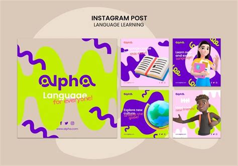 Free Psd Language Learning Template Design Free Psd Language Learning Template Design