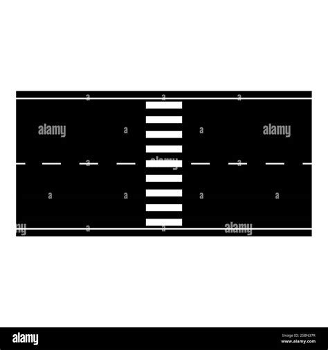 Section Road With Pedestrian Crossing Road Marking Pedestrian Crossing Stock Vector Image And Art