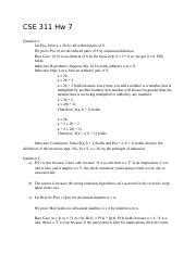 CSE 311 Hw 7 Docx CSE 311 Hw 7 Question 1 Let P A B Be A 2b For All Ordered Pairs Of S We