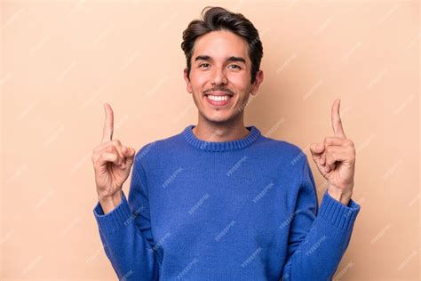 Premium Photo Indicates With Both Fore Fingers Up Showing A Blank Space