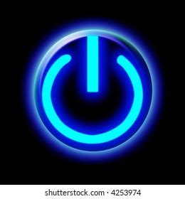 Blue Glowing Power Button Stock Illustration Shutterstock