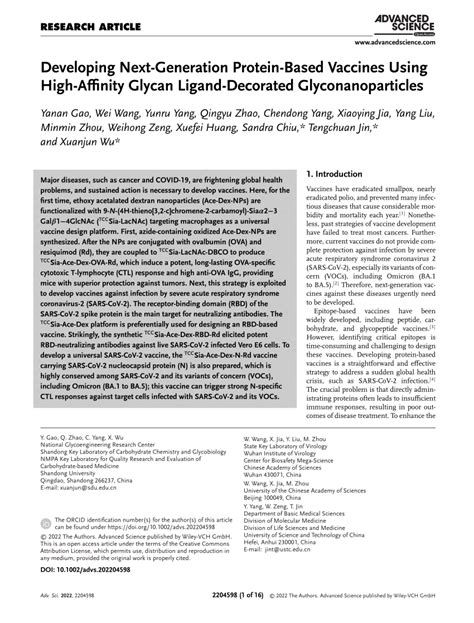 Pdf Developing Next‐generation Protein‐based Vaccines Using High