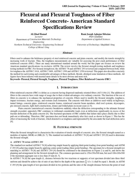 Flexural Adn Toughness Frc Pdf Fracture Reinforced Concrete