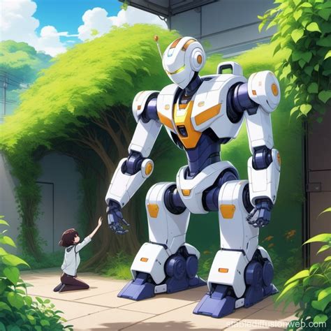 A Tiny Robot Plugging A Plug Comic Style Black And White Cartoon White Background Prompts