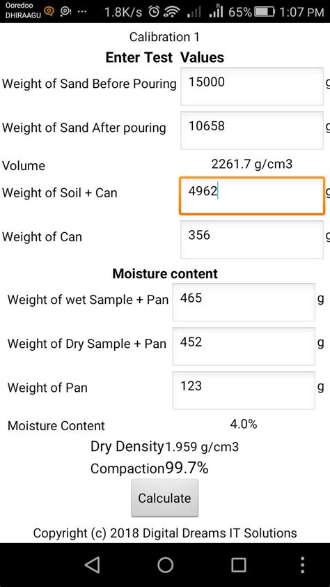 Field Density Test Calculator Apk For Android Download