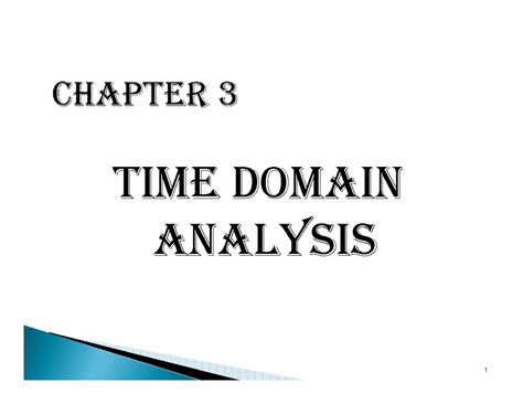 Chapter 4 Time Domain Analysis Transient Response Time Domain